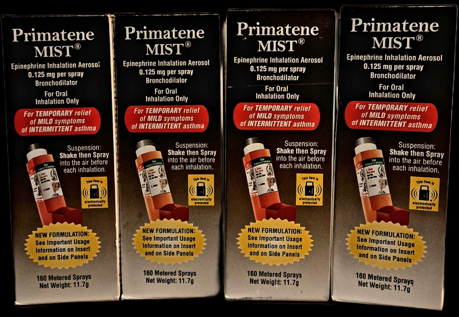 4 Primatene Mist Epinephrine Inhalation Aerosol Bronchodilator 160 ...