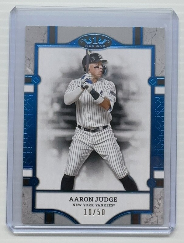 2024 Topps Tier One Aaron Judge Tier 2 Blue Foil #10/50 #53 New York ...