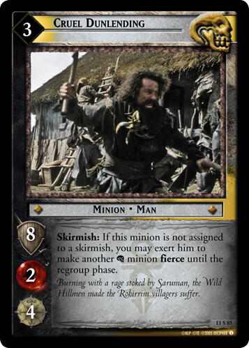 LOTR: Cruel Dunlending [Ungraded] Bloodlines Lord of the Rings TCG ...