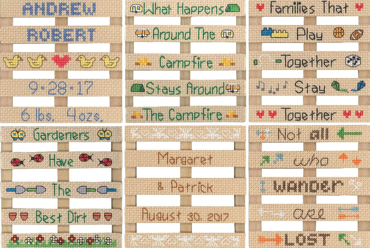 NEW! 2016 Janlynn STITCH PALLETS Counted Cross Stitch Kits YOU CHOOSE ...