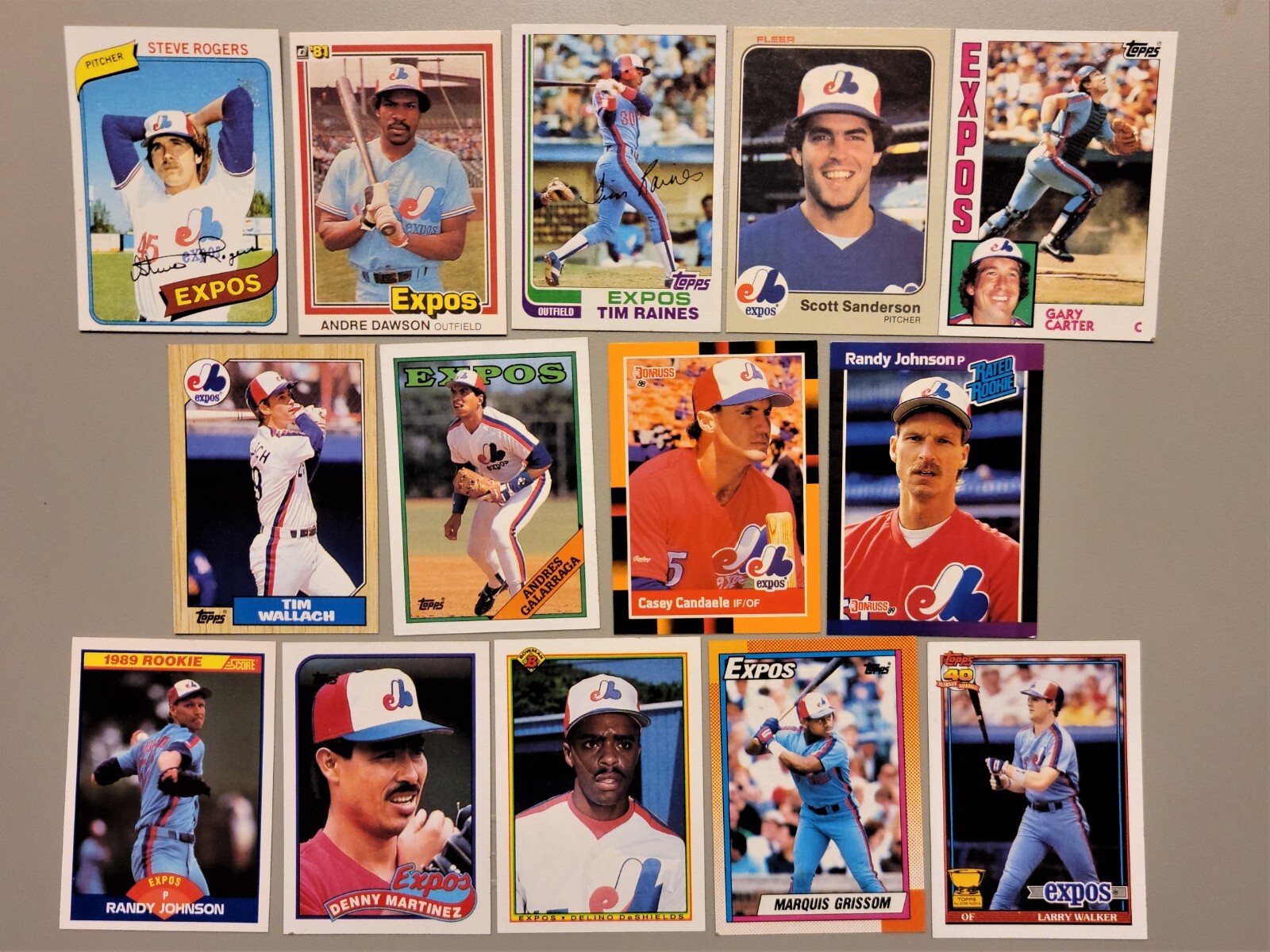 Montreal Expos Baseball Card Collection 80 81 82 83 84 87 88 89 90 91 ...