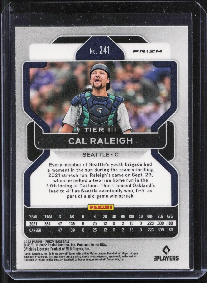 2022 Panini Prizm #241 Cal Raleigh Silver Prizm | eBay