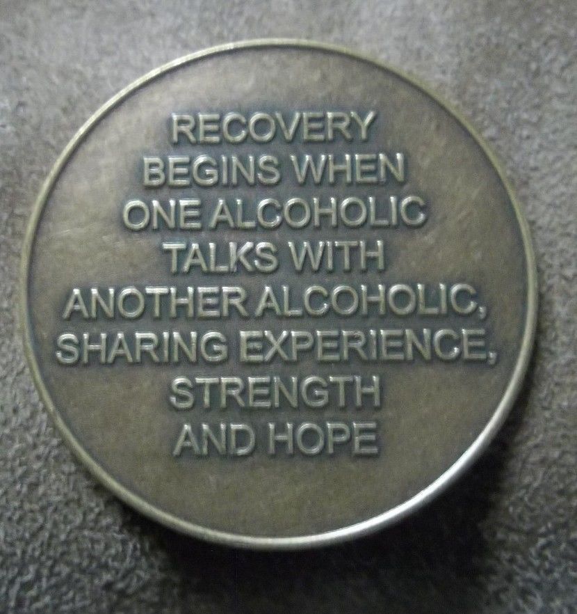 Steps to Recovery key ring AA coins Recovery Begins Medallion sobriety ...