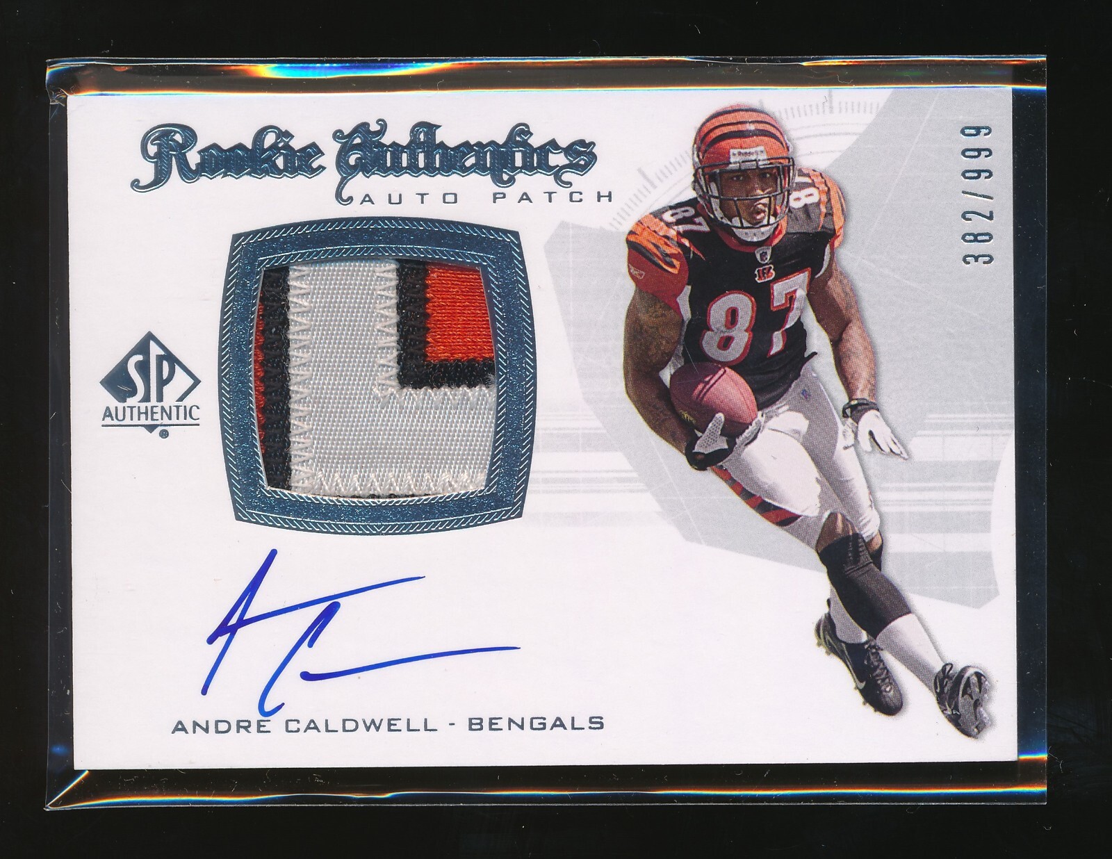 ANDRE CALDWELL 2008 SP AUTHENTIC #278 PATCH RC AUTO #/999 *CINCINNATI ...