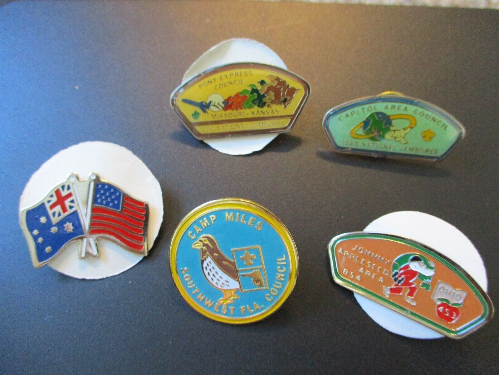 Lot of 5 boy scout BSA hat pins #249 | eBay