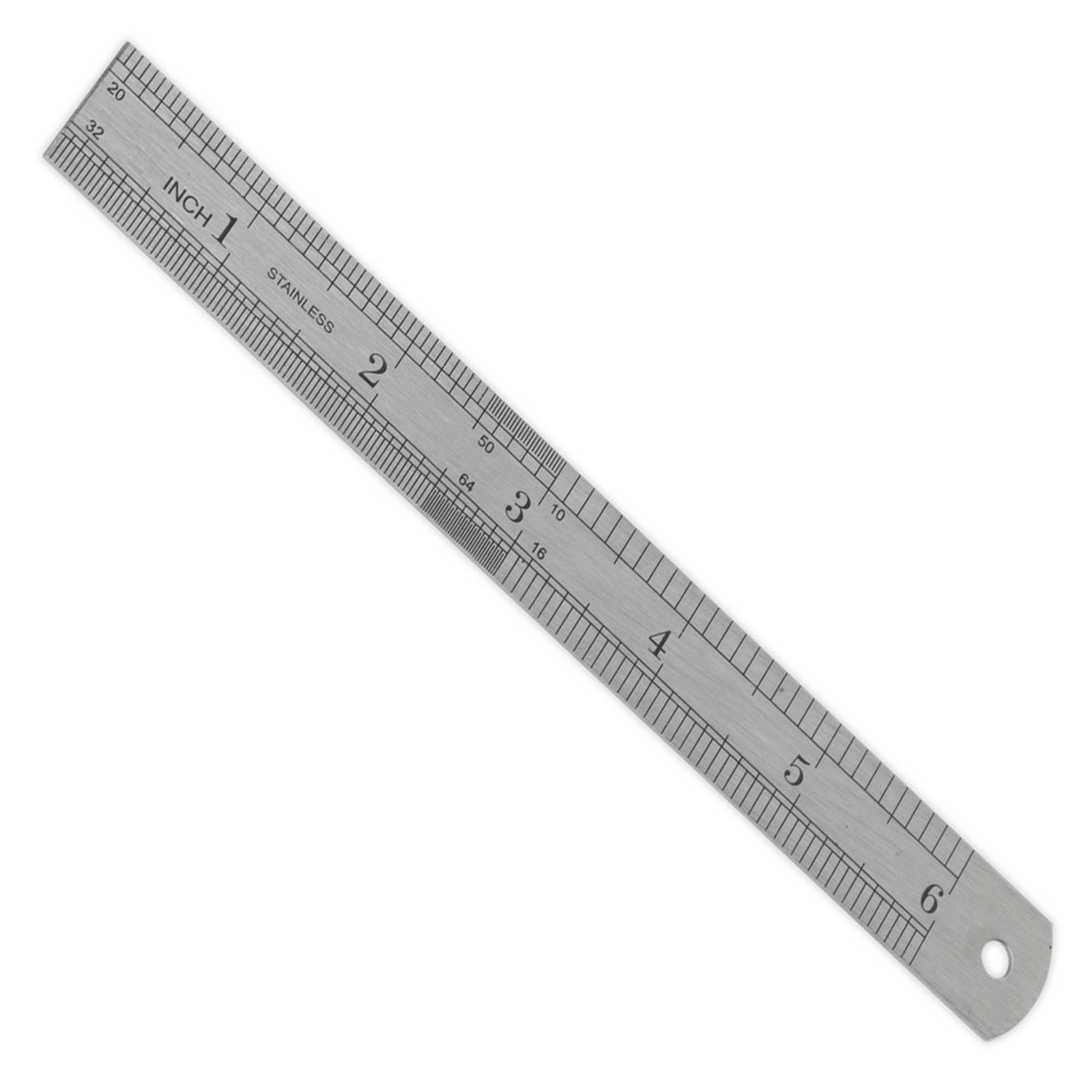 Sealey Steel Rule 150mm / 6" Metric & Imperial Graduations Hanging Hole ...