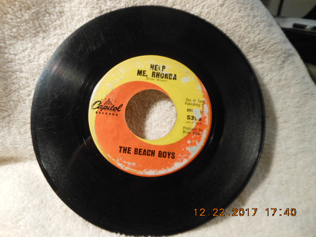 THE BEACH BOYS (CAPITOL 5395) 7" 45 rpm HELP ME RHONDA/KISS ME, BABY | eBay