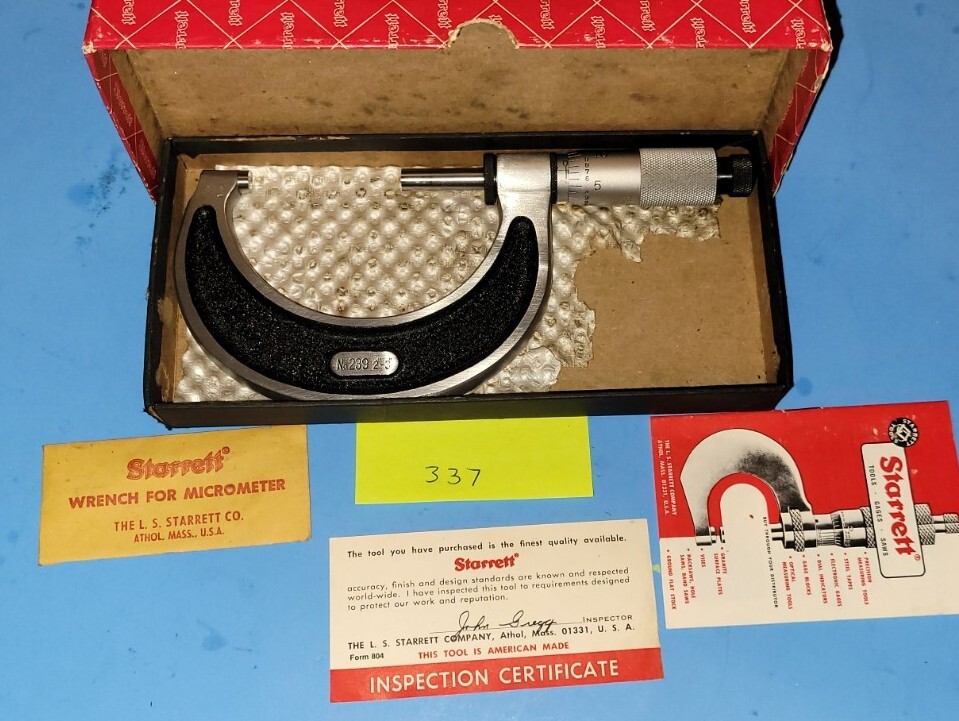 Vintage Starrett 239 2"-3" Outside Micrometer Nice Heavy Duty | eBay