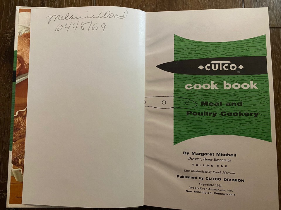 Vintage 1961 Cutco Cutlery Meat Poultry Cookery Cookbook Recipes Cook ...