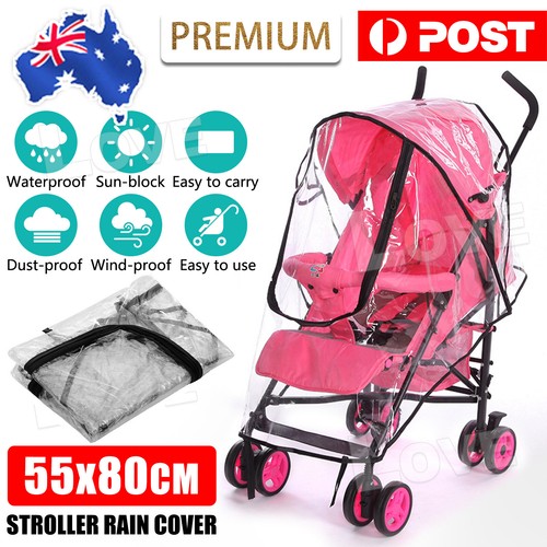 New Universal Rain Cover for Pushchair Stroller Baby Buggy Weather ...
