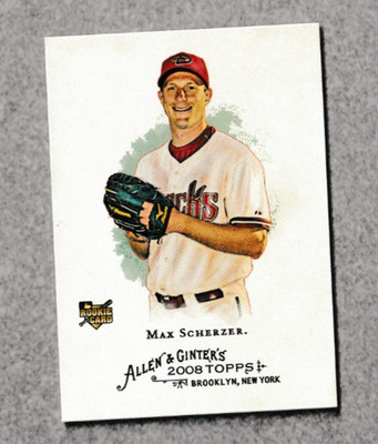 2008 Topps Allen & Ginter #297 MAX SCHERZER RC Blue Jays Tigers MINT | eBay