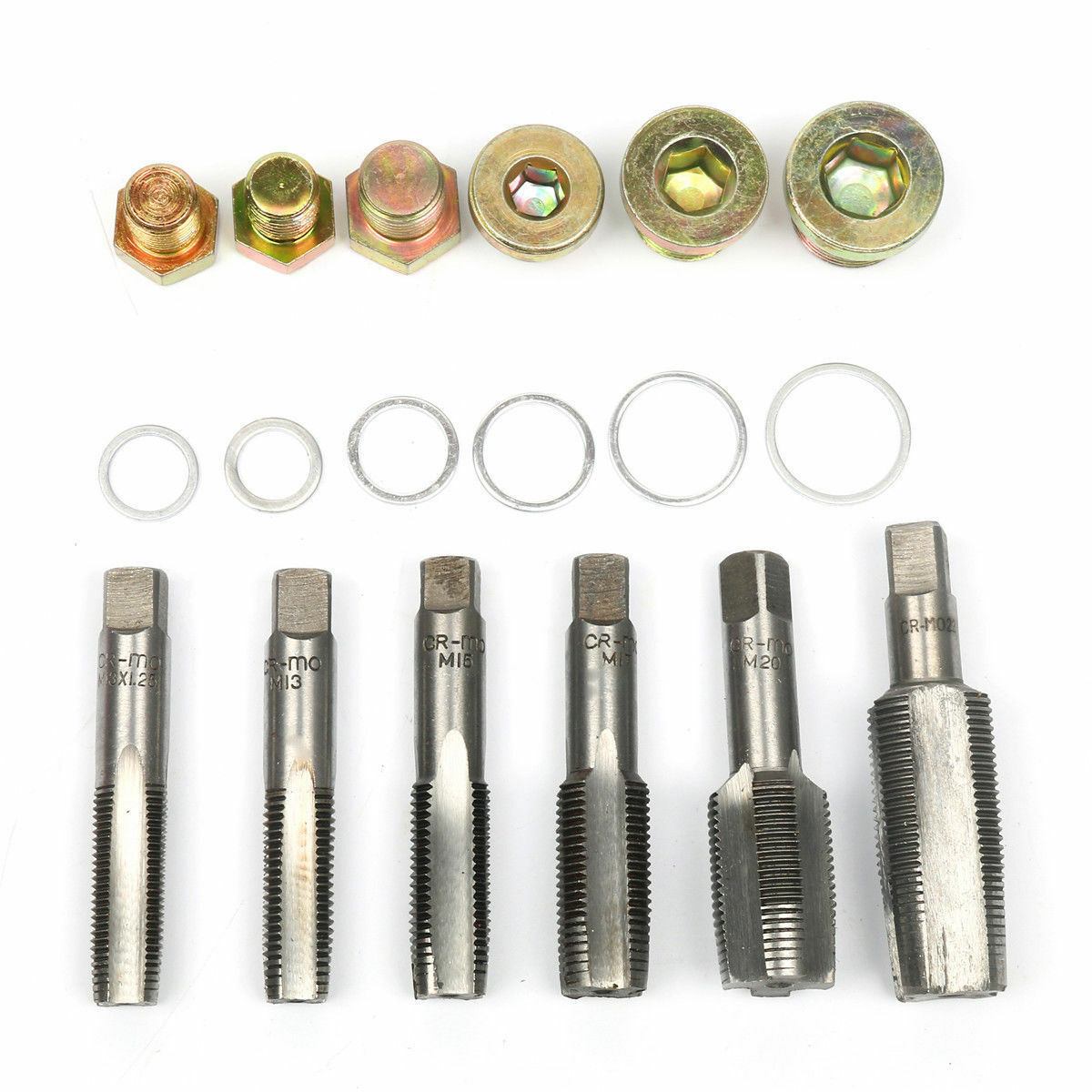 Automotive Oil Pan Drain Sump Plug Key Thread Repair Tool Kit Drain ...
