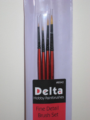 Delta Model Paint Brushes Fine Detail Brush Set BS42 | eBay