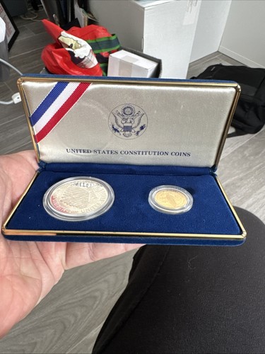 1987 Constitution 2 Coin UNC Commemorative Set, In Box | eBay