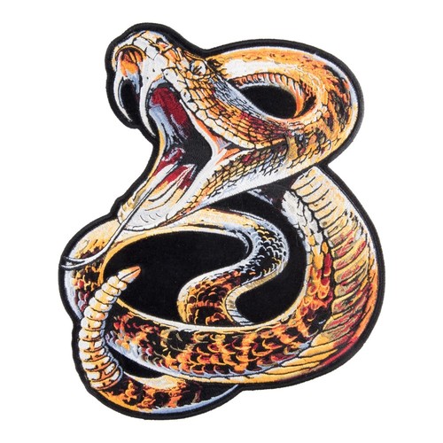 Hissing Venomous Rattlesnake Patch, Snake Back Patches | eBay