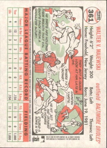 2005 Topps Heritage White Backs #361 Val Majewski | eBay