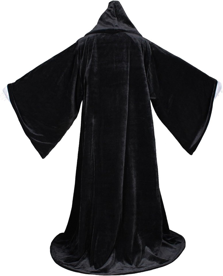 Velvet Wizard Robe with Satin Lined Hood and Sleeves | eBay