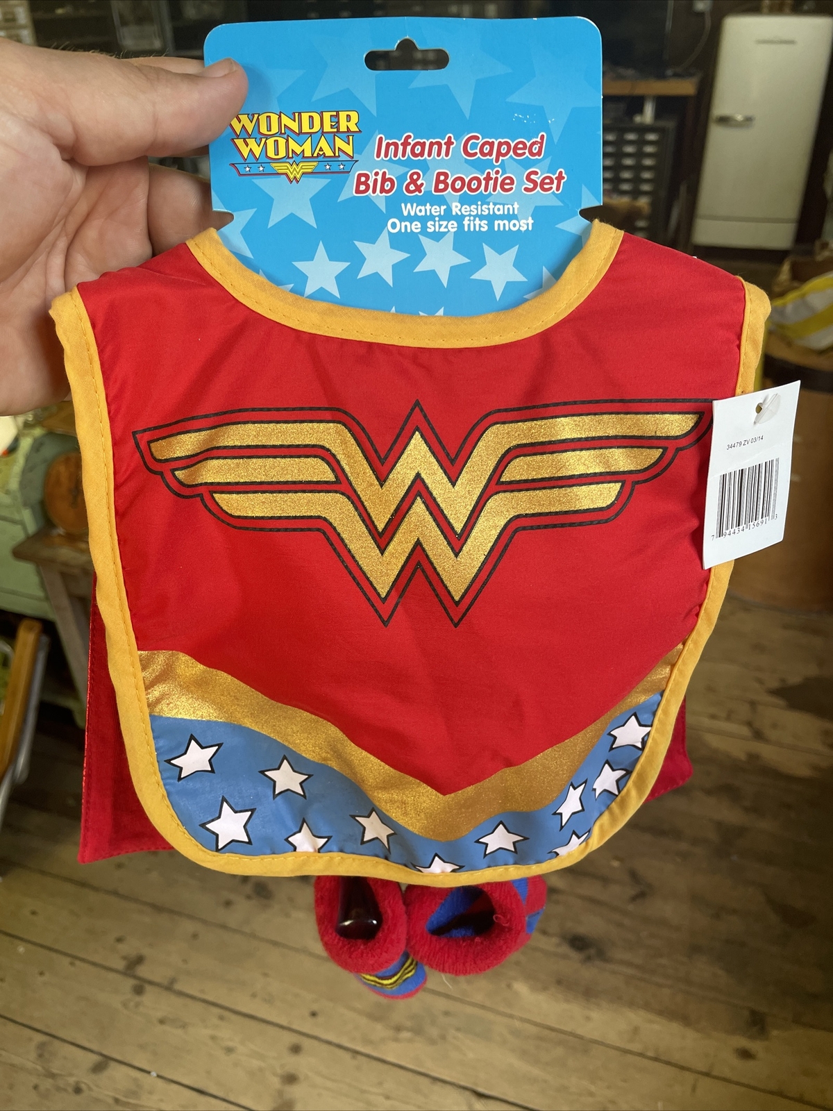 DC Comics Wonder Woman Infant Caped Bib Bootie Set Cape New Unused Baby ...