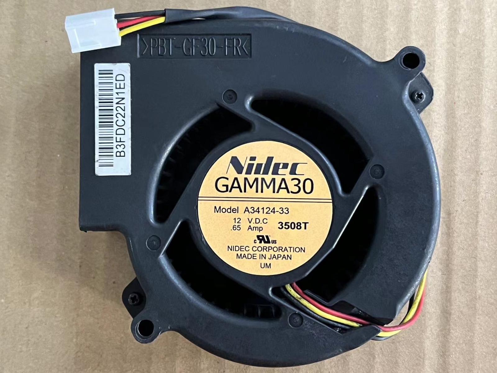 1pcs Nidec GAMMA30 A34124-33 DC12V 0.65A 97*33mm Fan 3pin | eBay