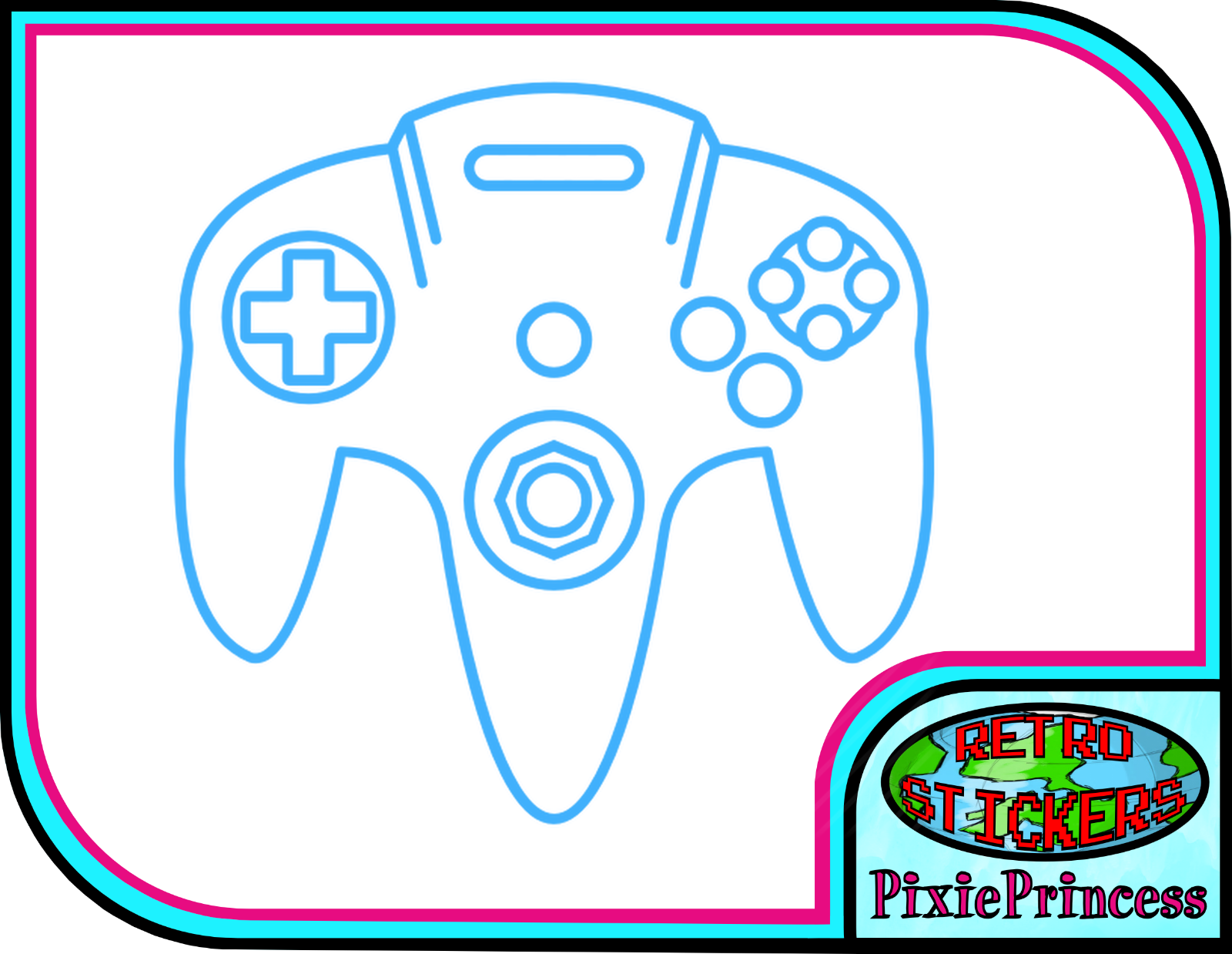 Nintendo 64 N64 Controller B Vinyl Sticker Car Truck Gamer Window Wall ...