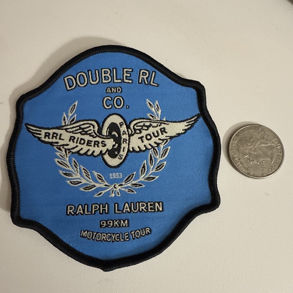 LARGE POLO RALPH LAUREN PATCHES DOUBLE RL RIDERS TOUR 99 KM PATCH 3.75 ...