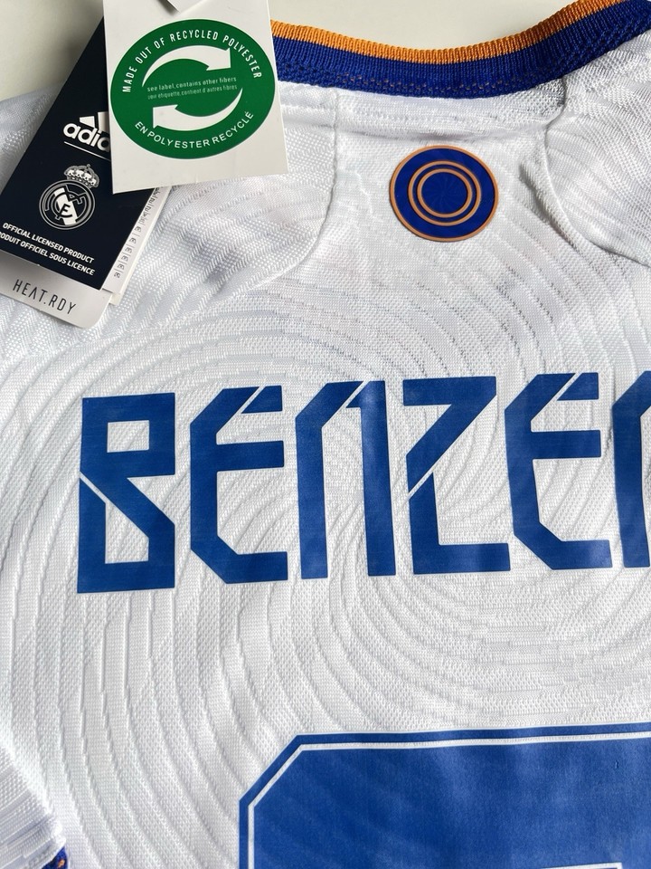 Benzema #9 Real Madrid 2022 Jersey UEFA Champion League Final Kit Mens ...
