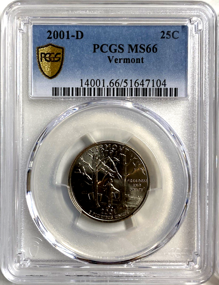 [PCGS GOLD SHIELD x2] 2001 D State Quarters MS66 MS62 25c SAVE BIG!! | eBay