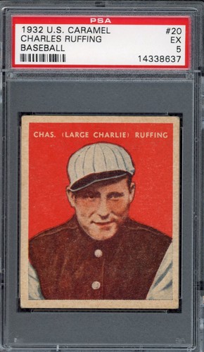 1932 U.S. Caramel Charles Ruffing PSA 5 EX Baseball New York Yankees ...