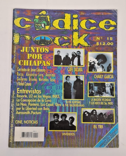 CODICE ROCK No.15 APRIL 1996 CAFE TACUBA / ELL TRI / PANTERA / INXS ...
