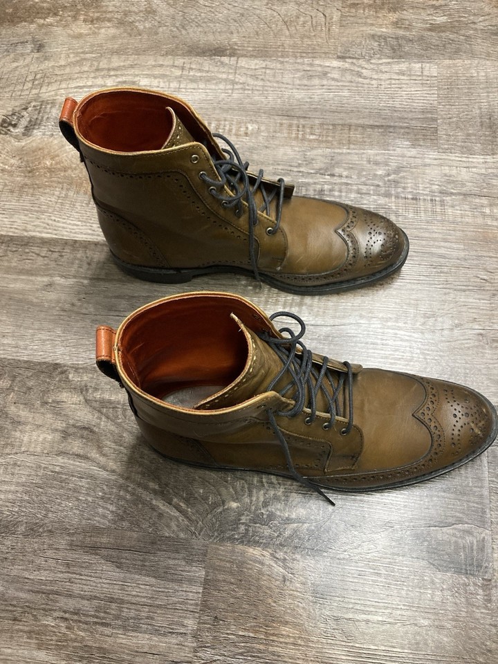 Allen Edmonds Dalton Boots Bourbon Brown Leather Size 10.5 D | eBay
