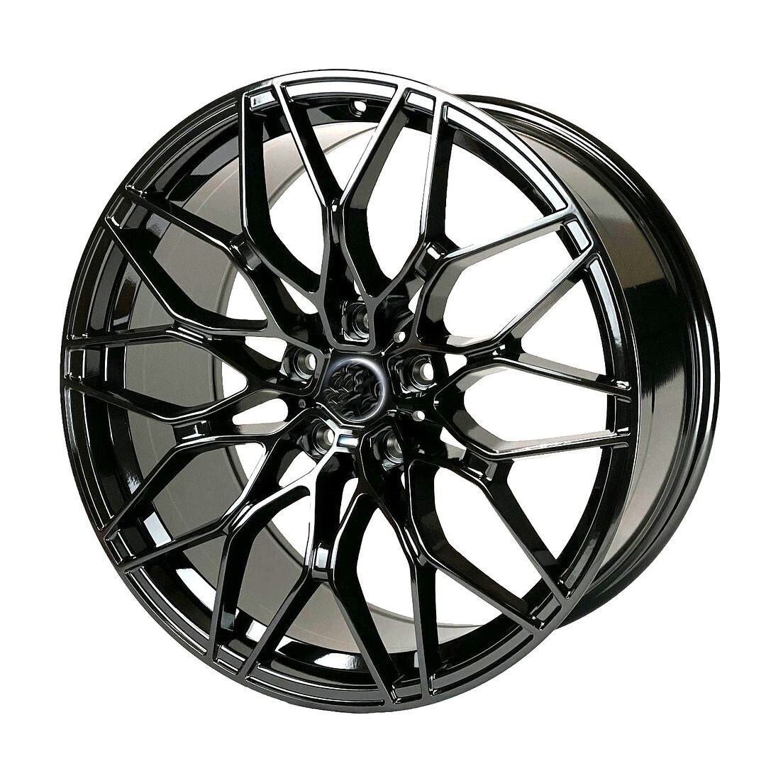 20" M STYLE GLOSS BLACK WHEELS RIMS FITS BMW 5X112 530i 540i xDrive ...