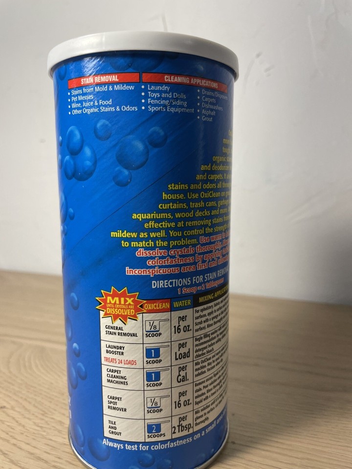 OXICLEAN Stain Remover Powder Orange Glo 24 Oz VTG NEW Sealed Old Stock ...