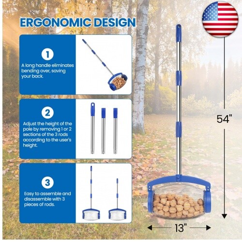 Tcoivs Nut Gatherer, Large Cage Walnut Picker Upper Roller, Nut ...