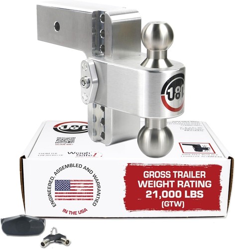 Weigh Safe 180 Turnover 6" Drop Dual Tow Ball Hitch with 3" Shaft LTB6 ...