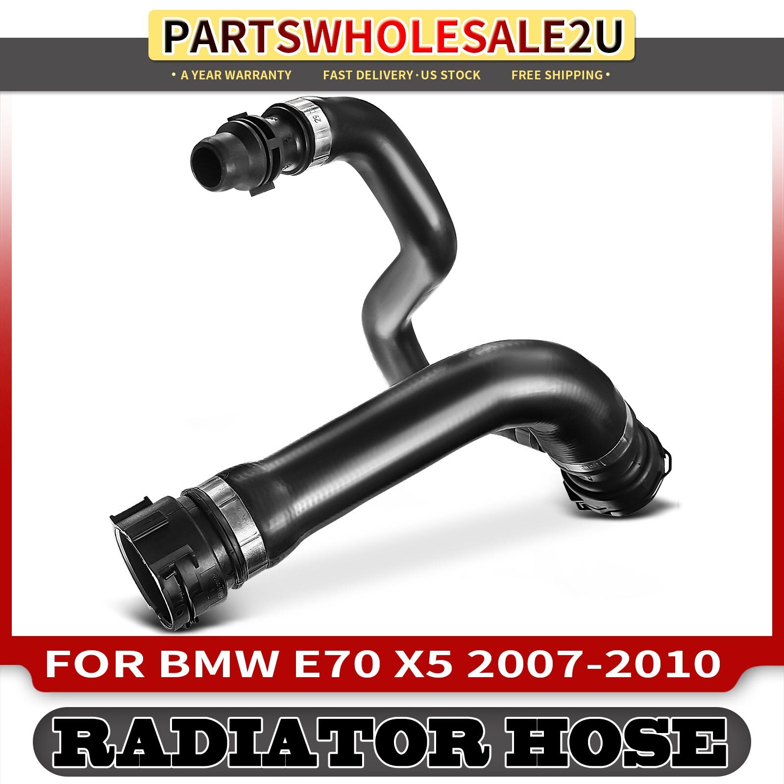 Upper Radiator Hose w/ Vent Hose For BMW E70 X5 2007-2009 L6 3.0L ...