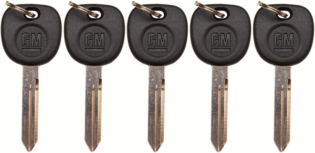 5 Genuine Strattec OEM GMC GM Logo Non-Transponder Key Blanks 15026223 ...