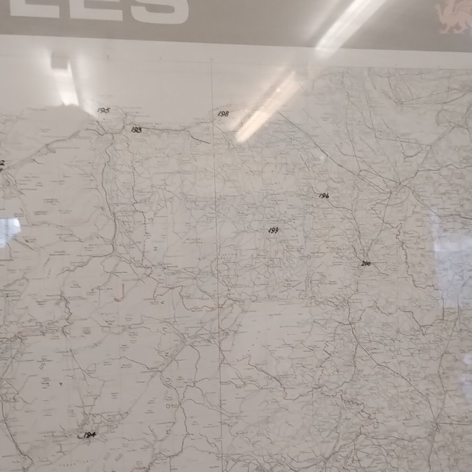 Large Map Of WRU Welsh Rugby Union Districts (As Of 1987) - Framed ...