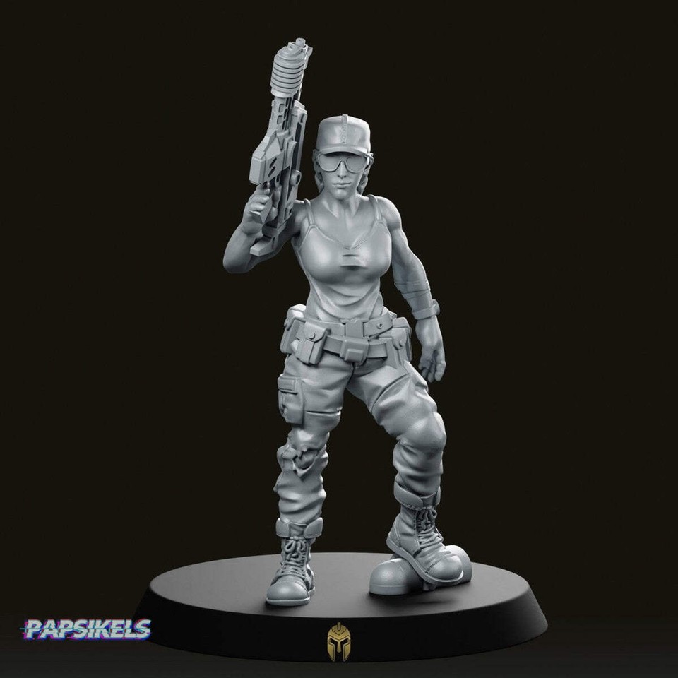 Commando Grace Barrejo Female Miniature Sci-fi Stargrave 28mm - 55mm ...
