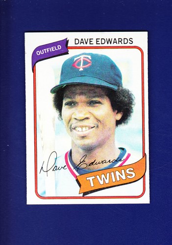 Dave Edwards RC 1980 TOPPS MLB Baseball #657 (NM+)(OC) Minnesota Twins ...