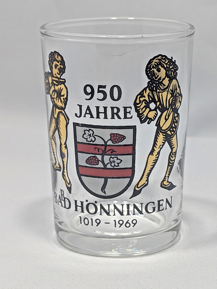 Vintage Rare German Shot Glass Bad Honningen 950 Jahre 1894-1969 | eBay