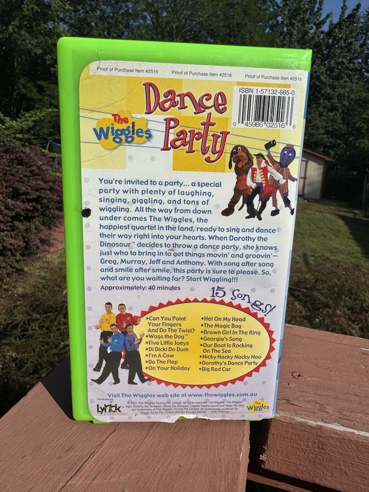 Wiggles, The: Wiggles Dance Party (VHS, 2001) 15 Jammin Tunes ...