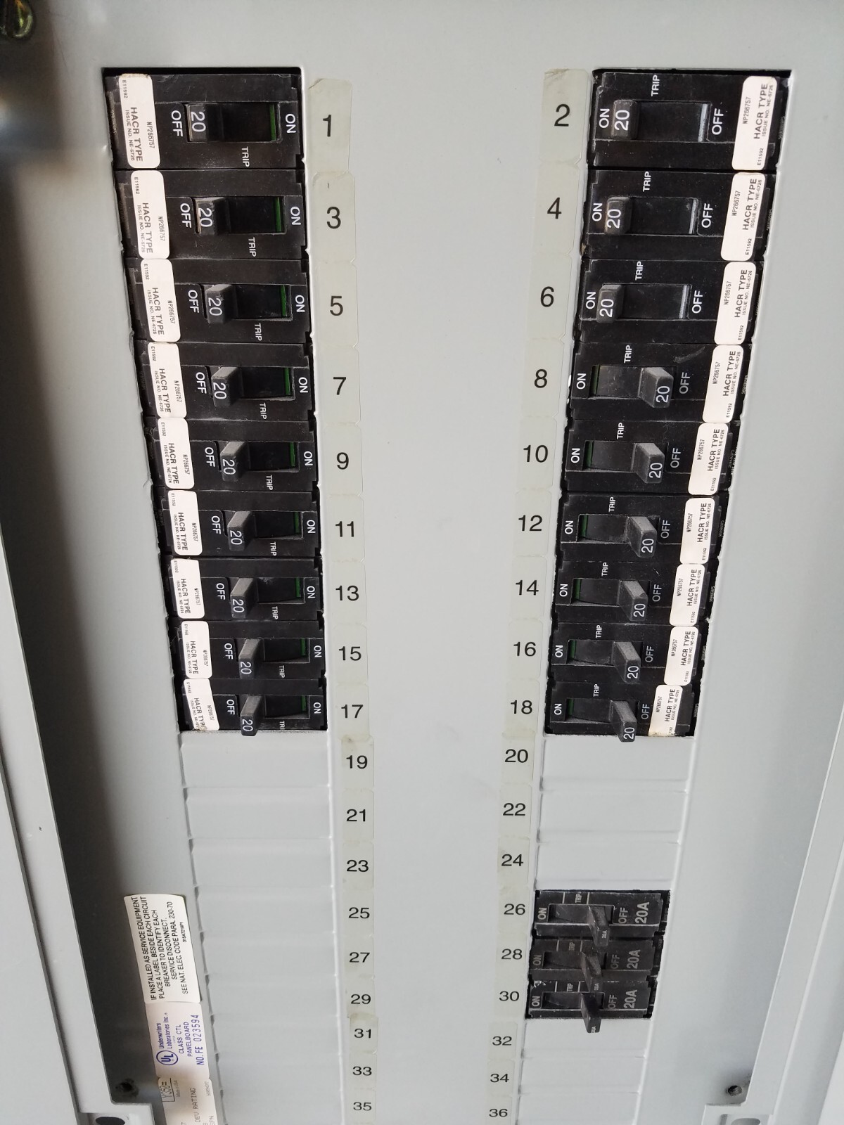GE A Series PanelBoard 100 Amp Main Breaker 42 Circuit 480V TEY Branch ...