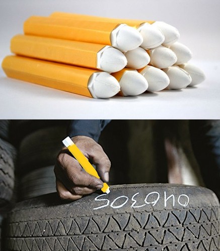 12 Pack White Tire Marking Crayons Rubber Marker Chalk New Free ...