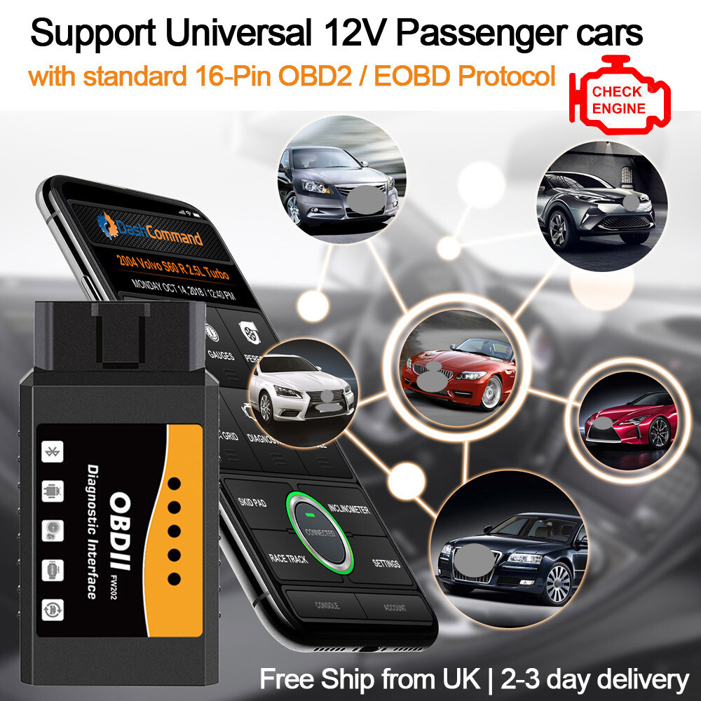 ANCEL Car OBD2 Scanner Code Reader ENGINE EML Diagnostic Tool Bluetooth ...