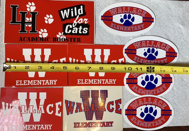 Lot of 9 WALLACE ELEMENTARY School Bumper Stickers Decals Dallas Lake ...