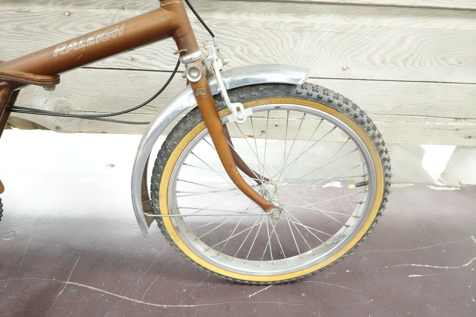 Raleigh Folder 20 Inch Folding Bicycle Brown and Chrome 3 speed Made In ...