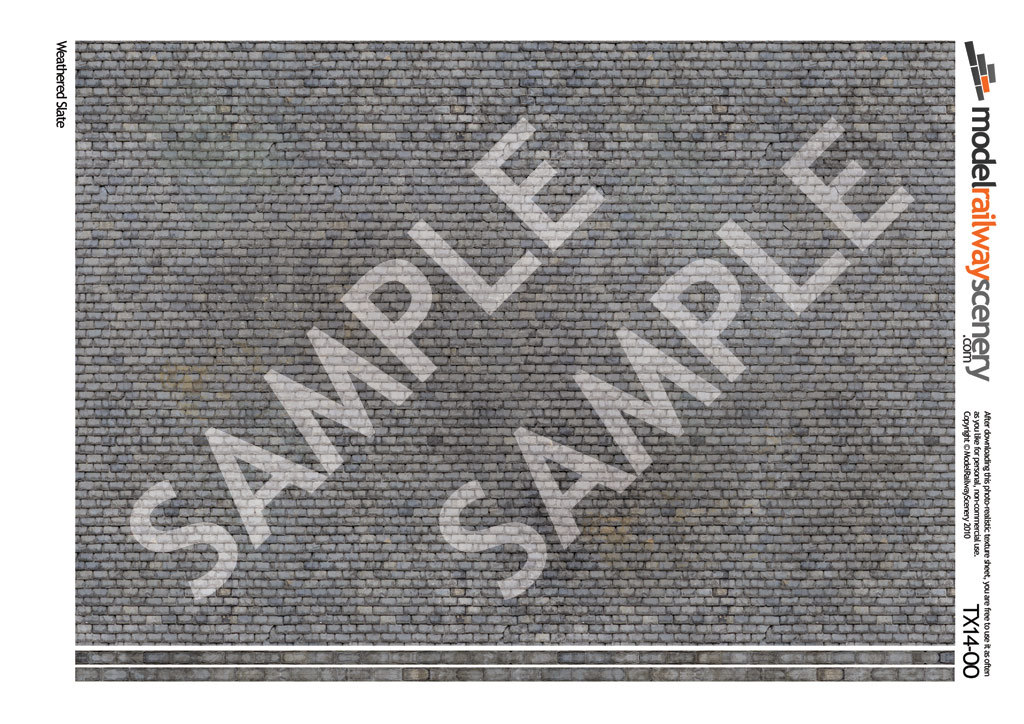 5 x SHEETS WEATHERED SLATE ROOF TILES OO GAUGE MODEL RAILWAY BUILDINGS ...