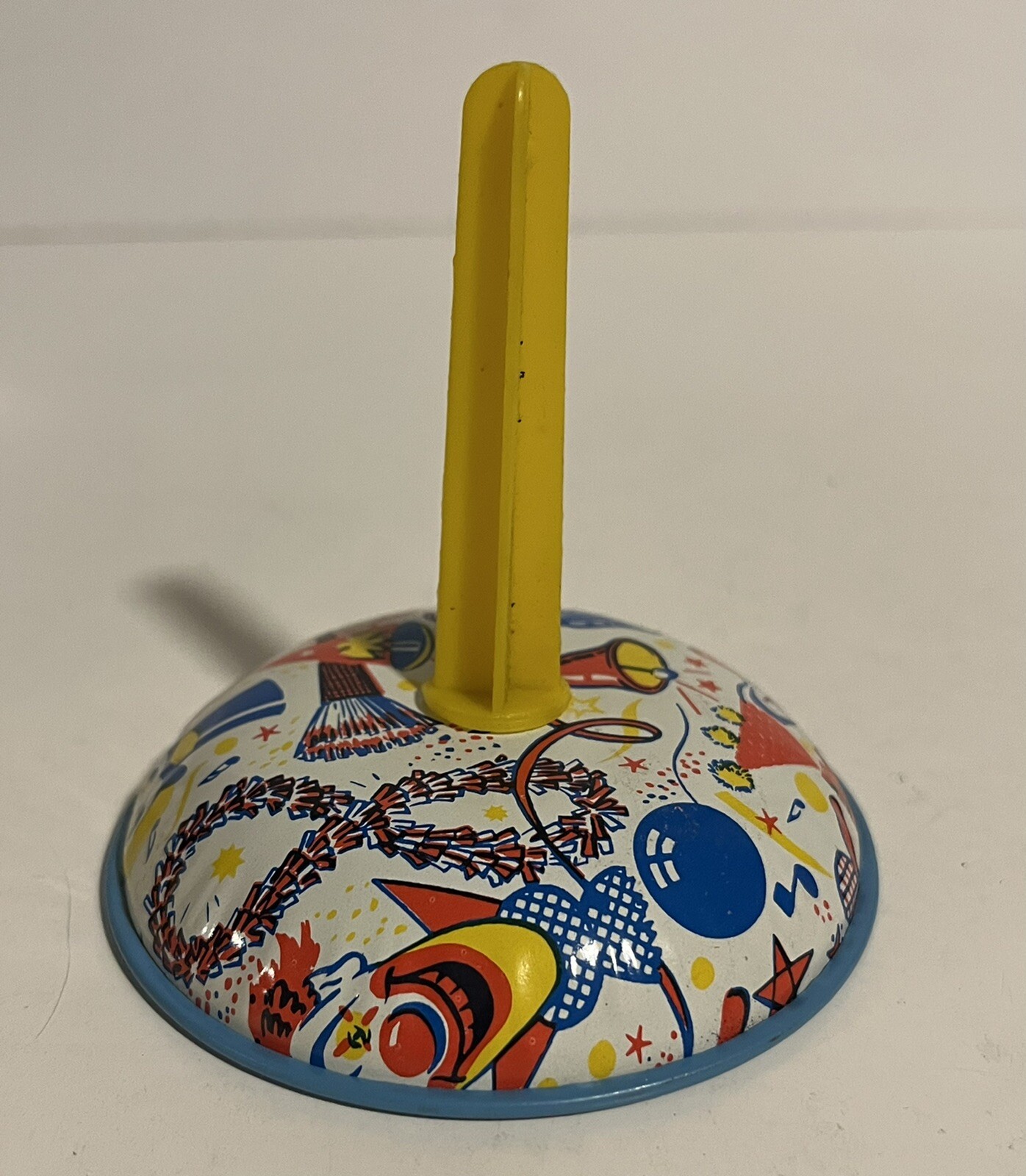 Vintage Tin Litho Party Noise Maker Bell - Clown Faces New Years Eve ...