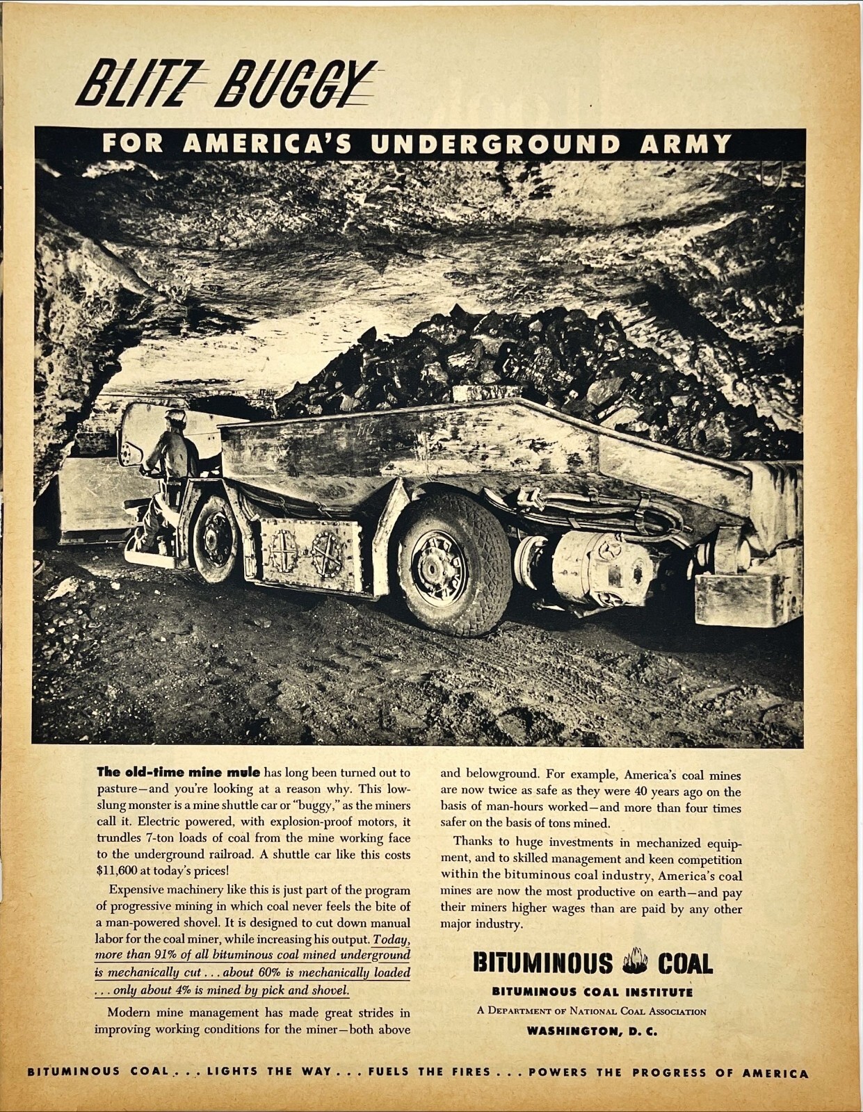 Blitz Buggy Military Wagon used in West Virginia Coal Mines Mining Vtg ...