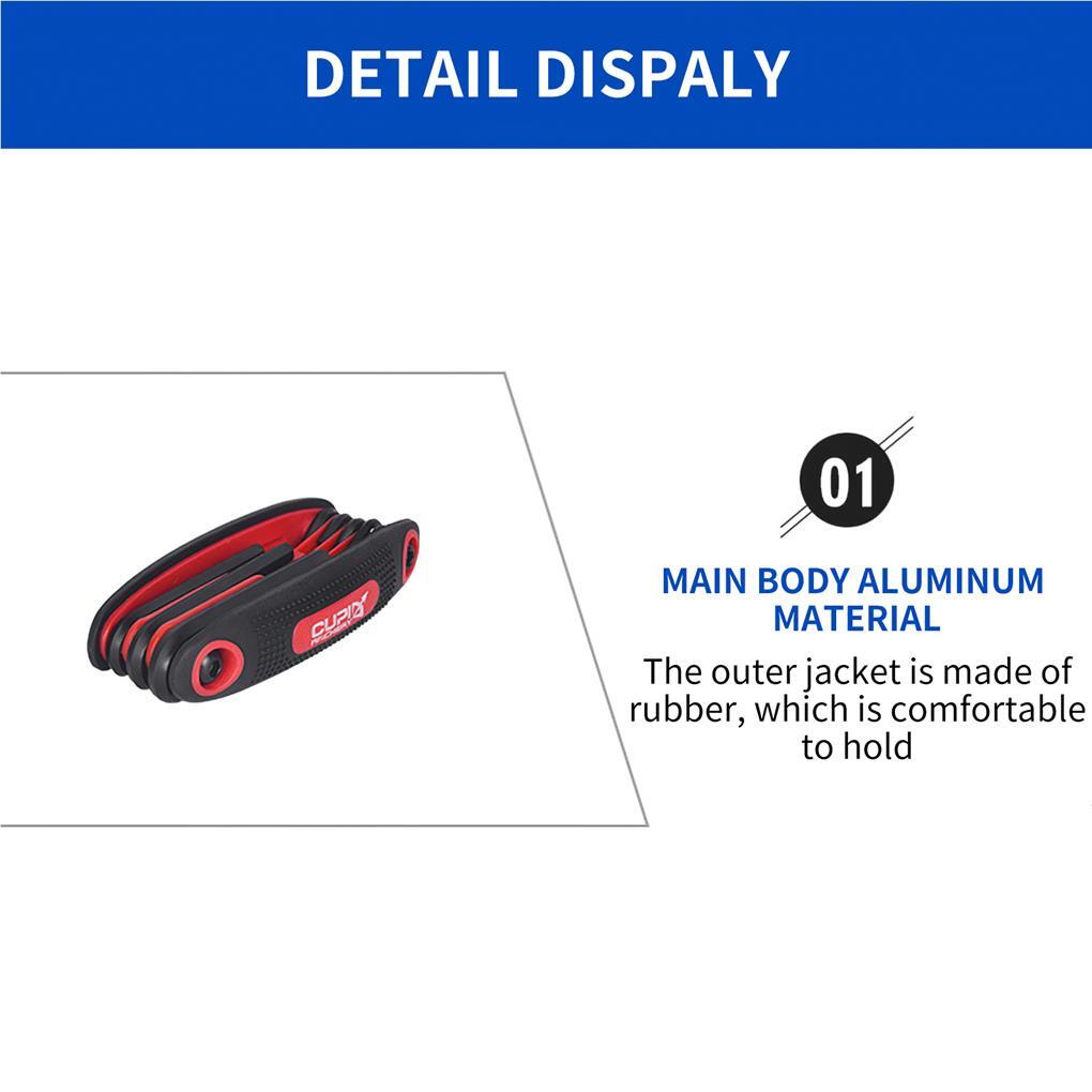 Traveling Portable Foldable Hex Spanner Folding Wrench Multitool ...